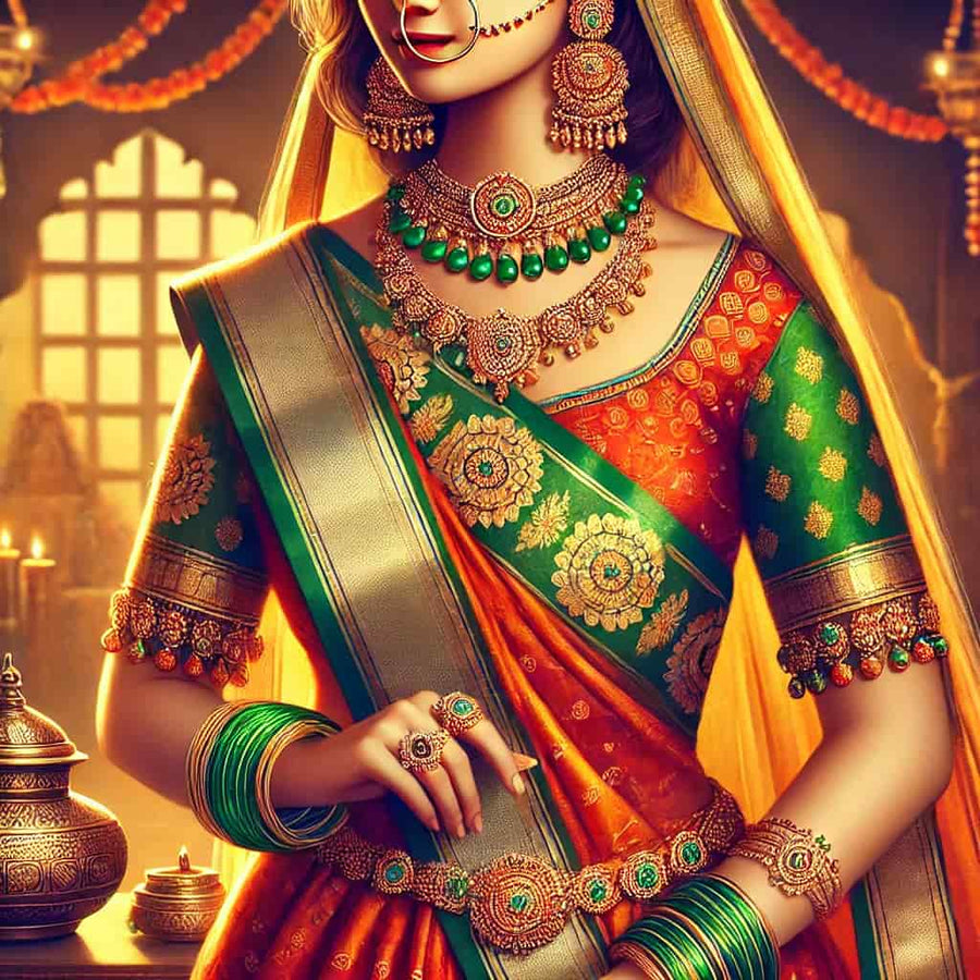 The Ultimate Nauvari Saree Look with Jewelry: Style Tips & Ideas | TrendOye