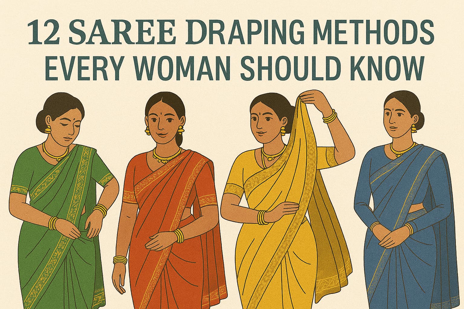 12 Saree Draping Methods Every Woman Should Know | TrendOye